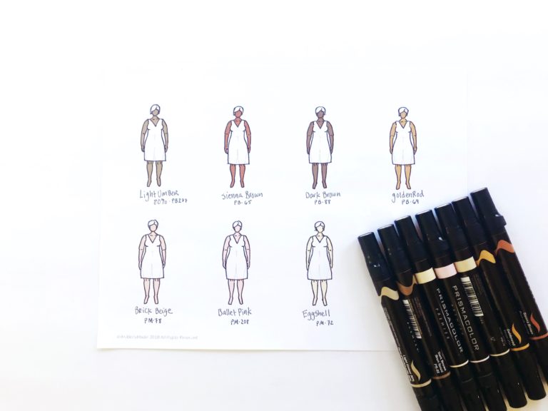 Coloring Your Croquis: Skin Tones, Part 1 - Markers Edition | MyBodyModel