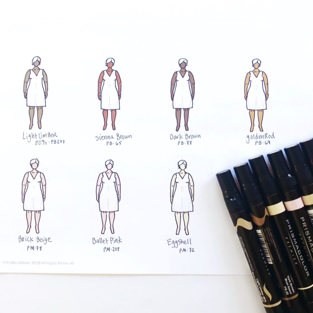 Coloring Your Croquis: Skin Tones, Part 1 - Markers Edition | MyBodyModel
