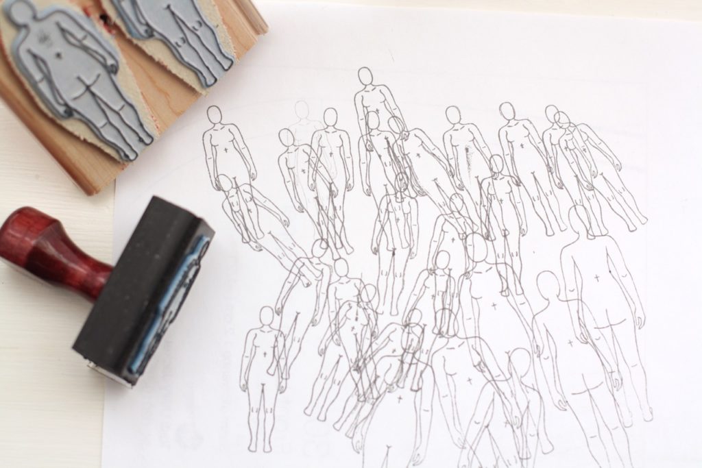 Making rubber stamps of My Body Model for my bullet journal, by ...