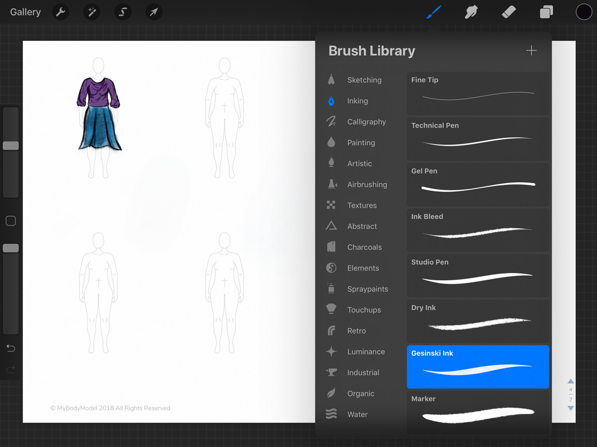 Review: 9 Drawing Apps for Digital Fashion Illustration | MyBodyModel
